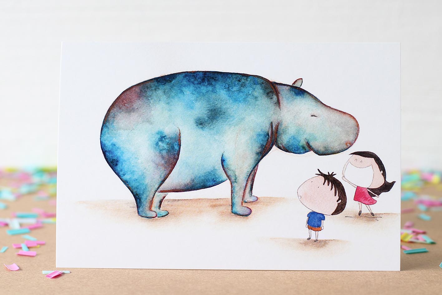 Blue Hippo Card – The Bun People